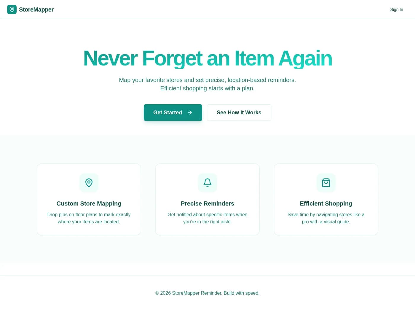 Store Mapper Reminder