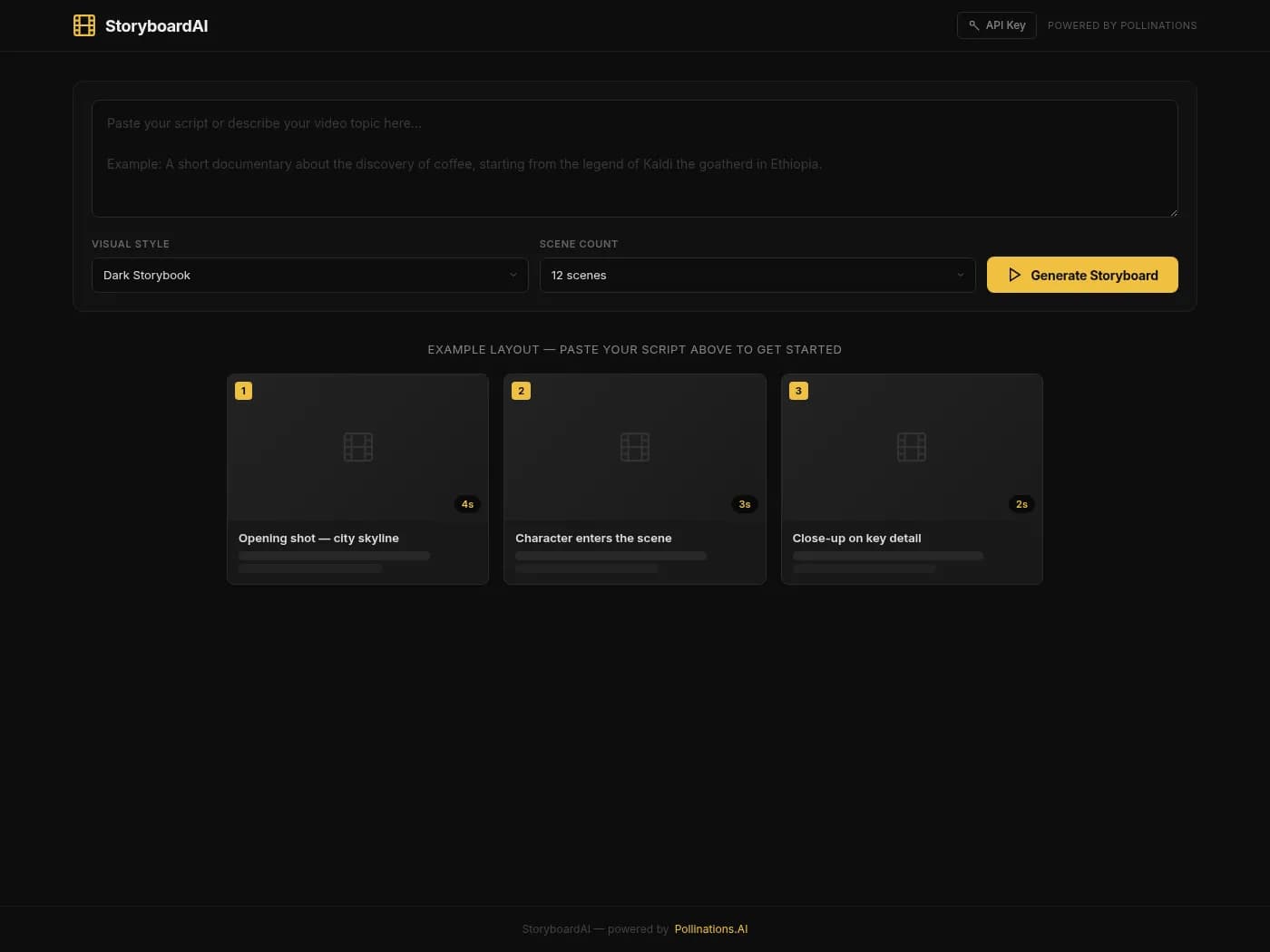 StoryboardAI Web App