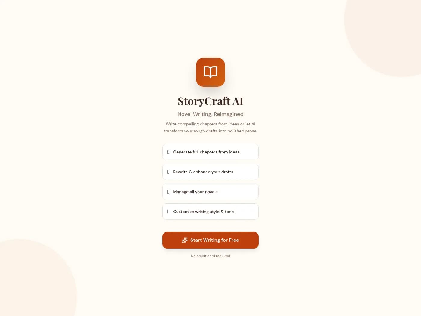 StoryCraft AI Writer