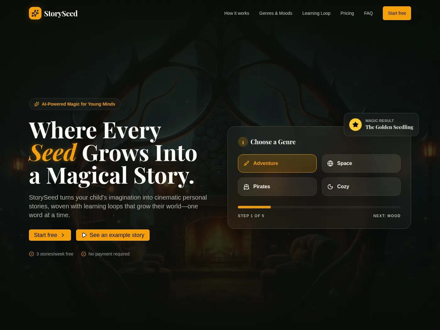 StorySeed Landing Page