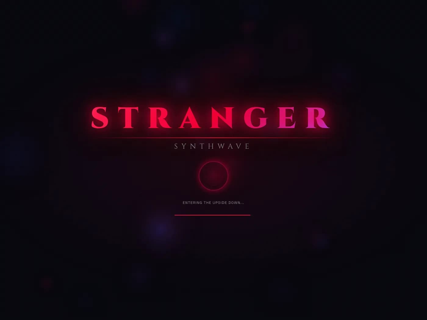 Stranger Synthwave Music App