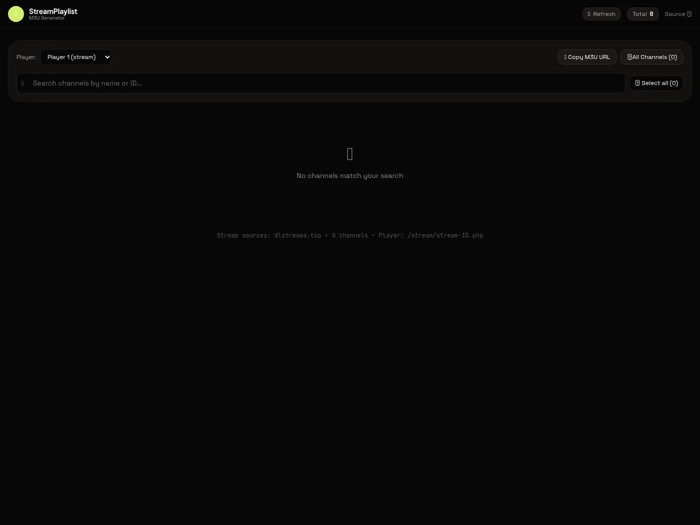 StreamPlaylist Scraper