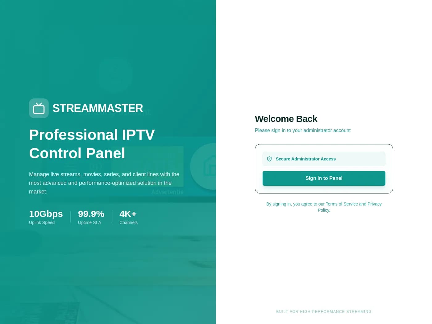 StreamMaster Panel
