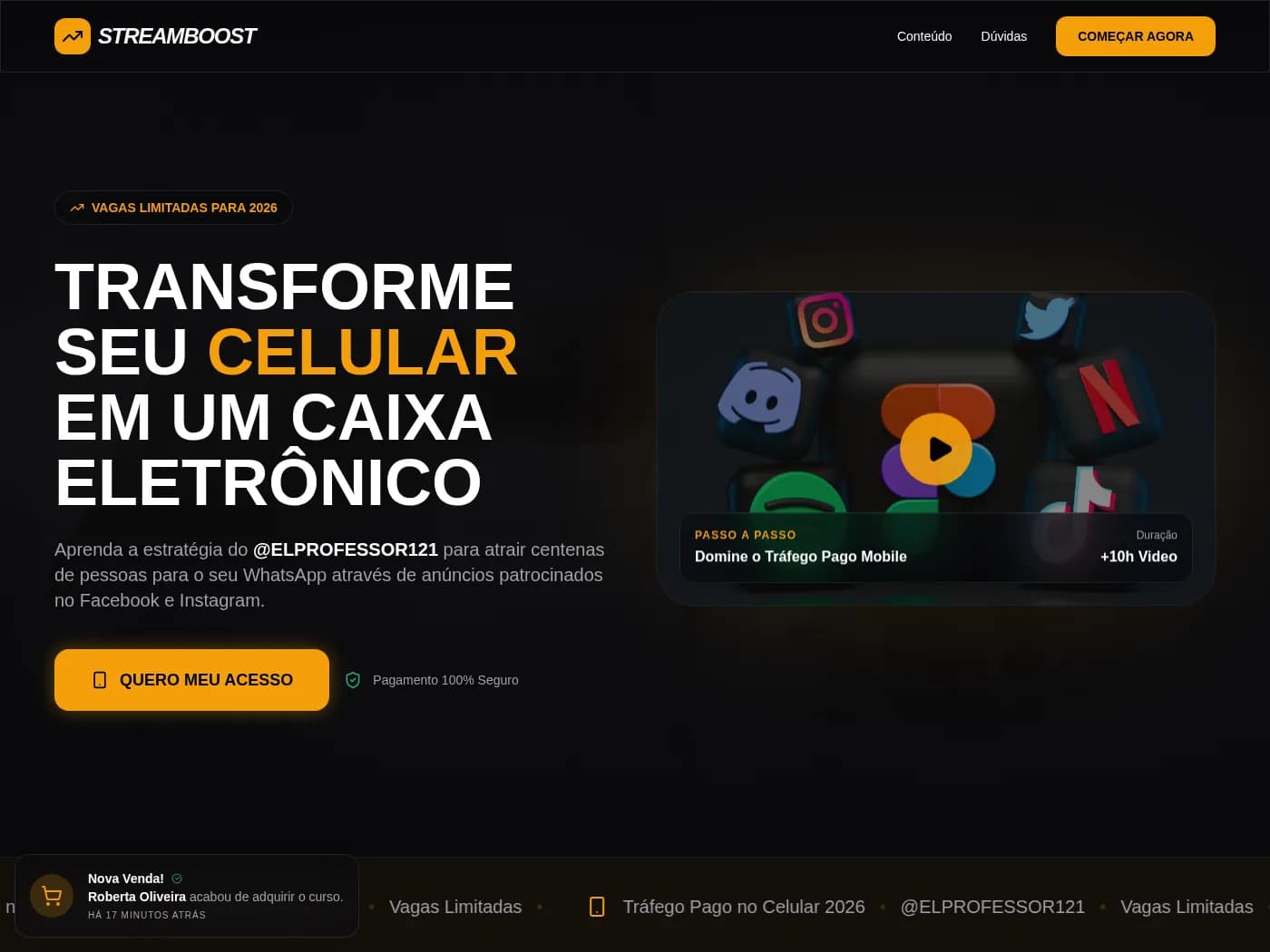 StreamBoost Landing Page