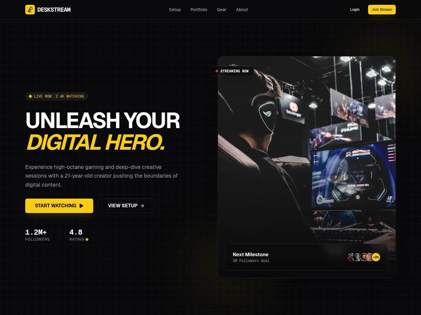 DeskStream Hero Section