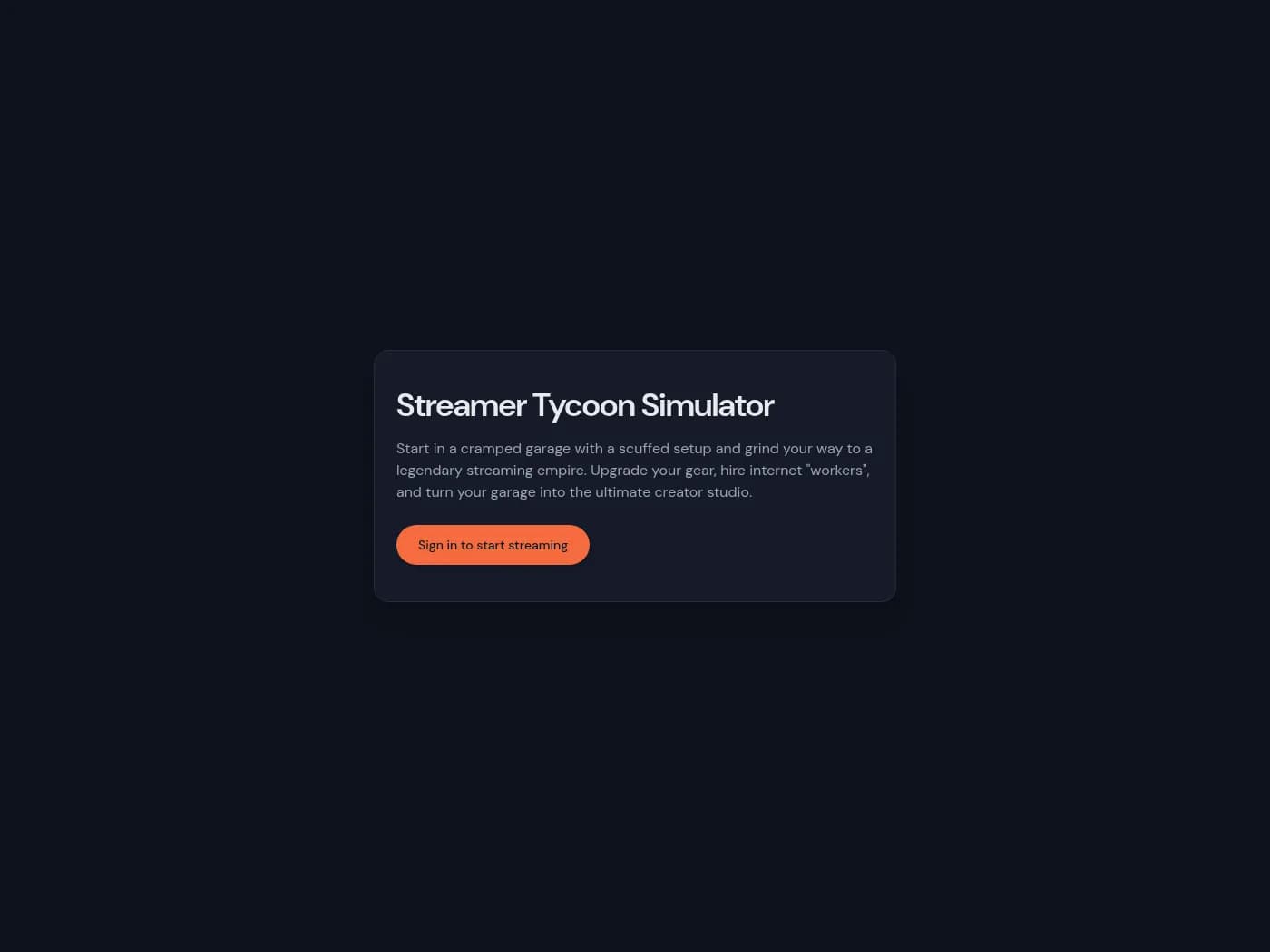Streamer Tycoon Simulator