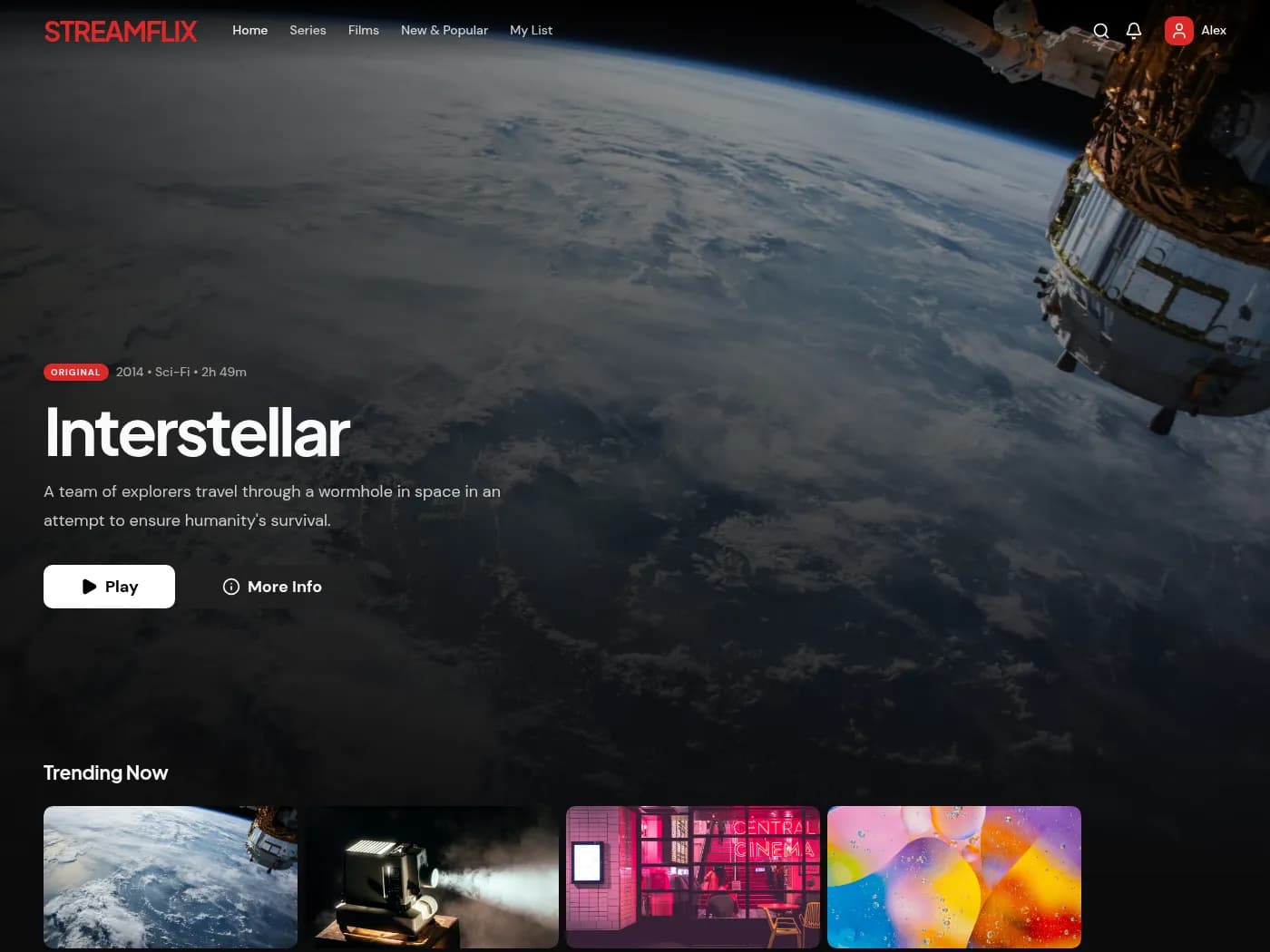 StreamFlix Website