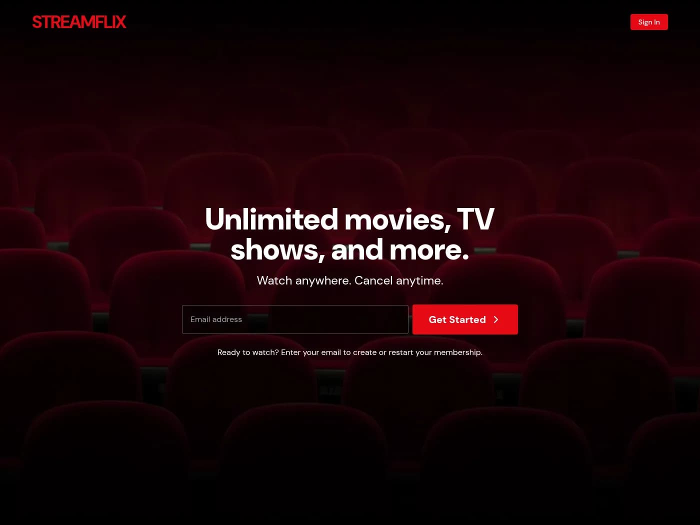 StreamFlix Web App