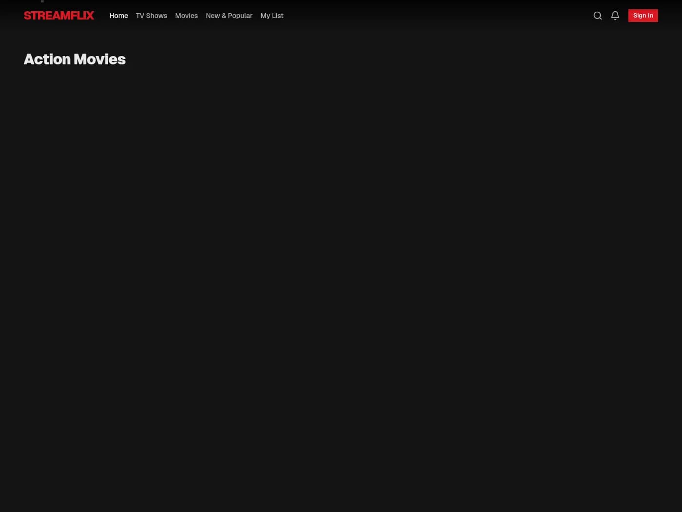 StreamFlix Web App