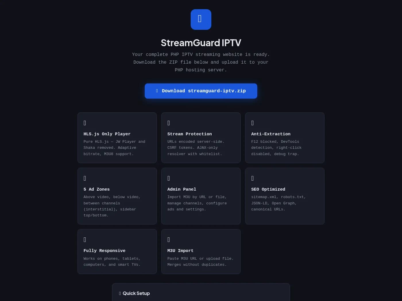 StreamGuard IPTV Site