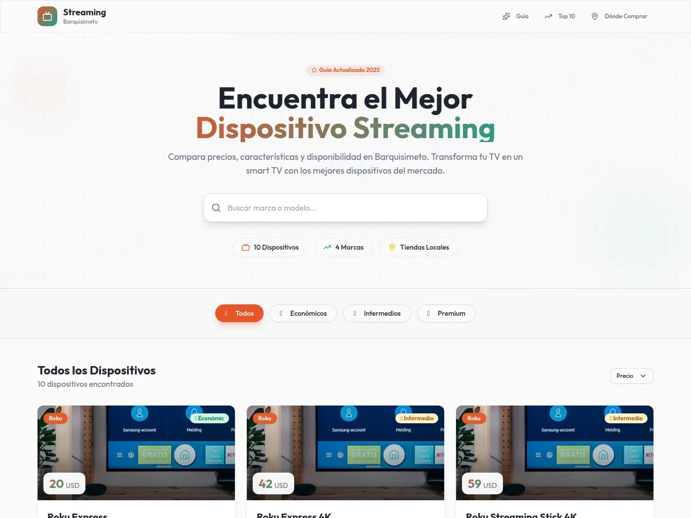 Barquisimeto Streaming Finder