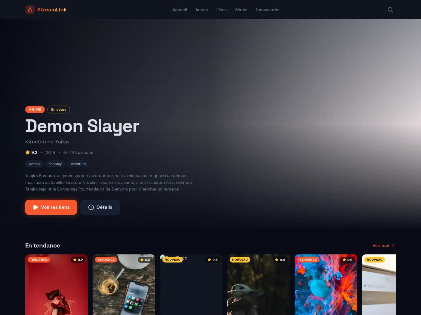 StreamLink Anime Hub