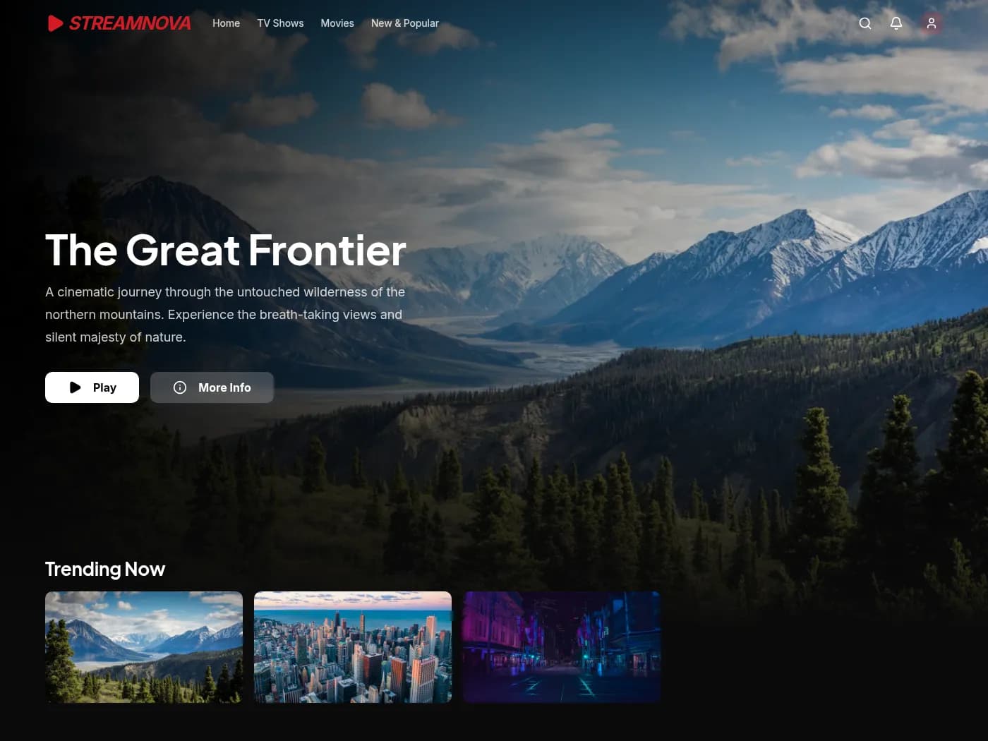 StreamNova Streaming Platform