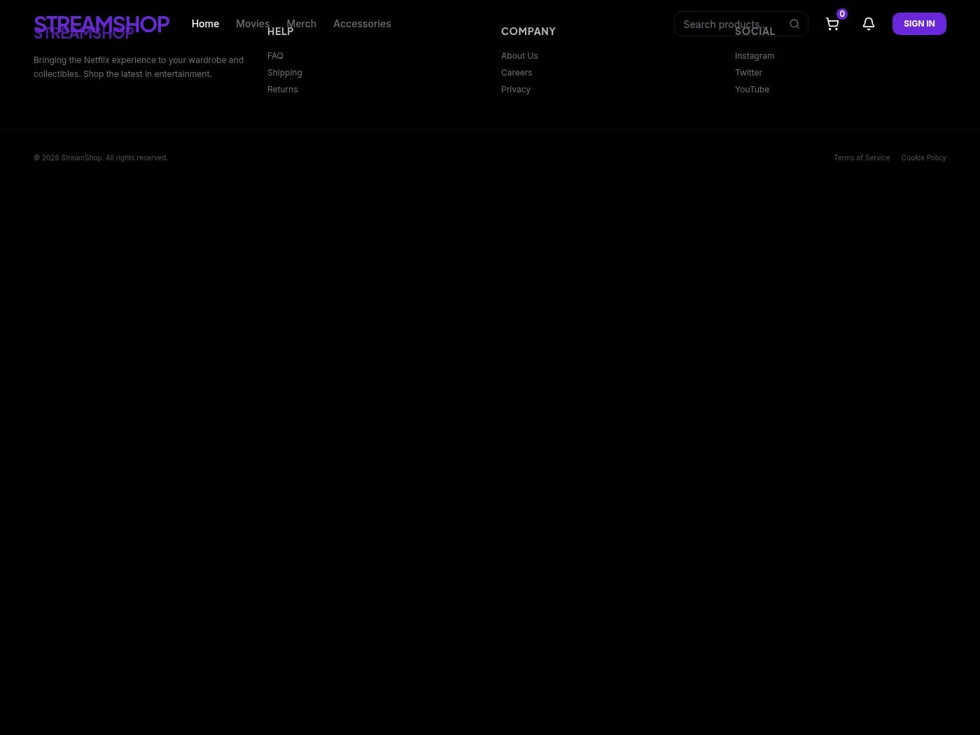StreamShop Online Store