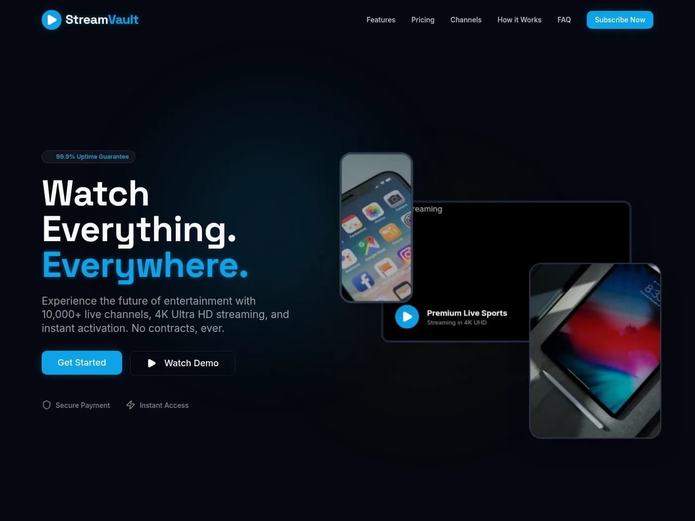 StreamVault IPTV Site