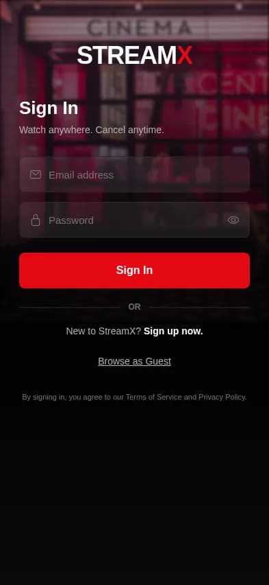 StreamX Streaming MVP