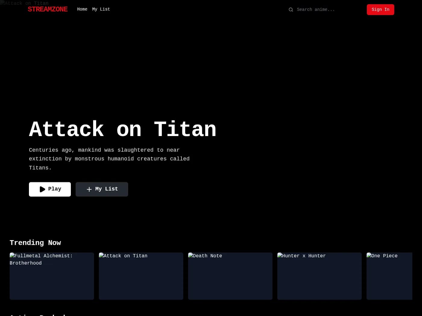 StreamZone Anime Streaming
