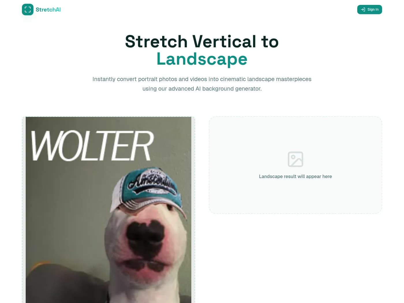 Stretch to Landscape