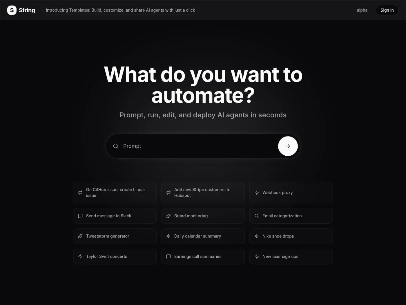 String.com Web Clone