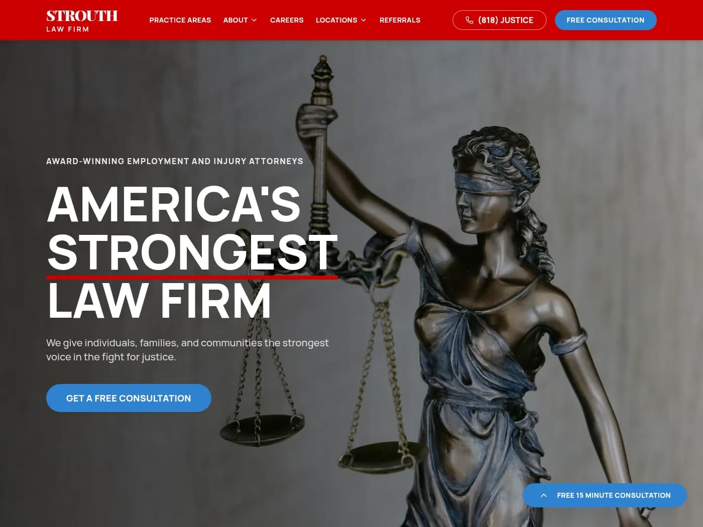 Strouth Law Firm Homepage