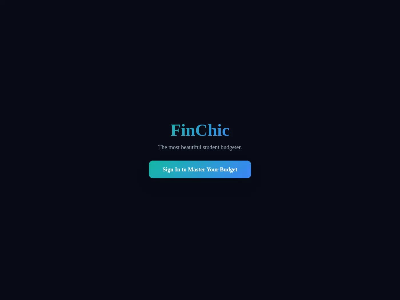 FinChic Student Budgeter