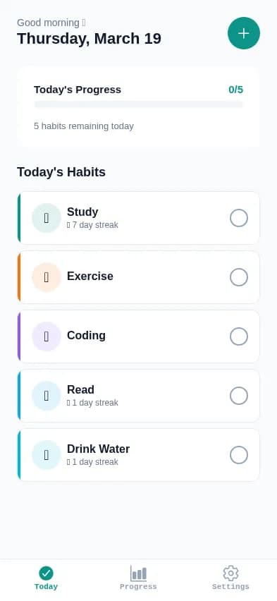 Student Habits Tracker