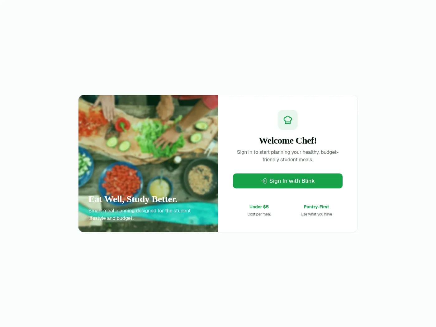 Student Meal Planner