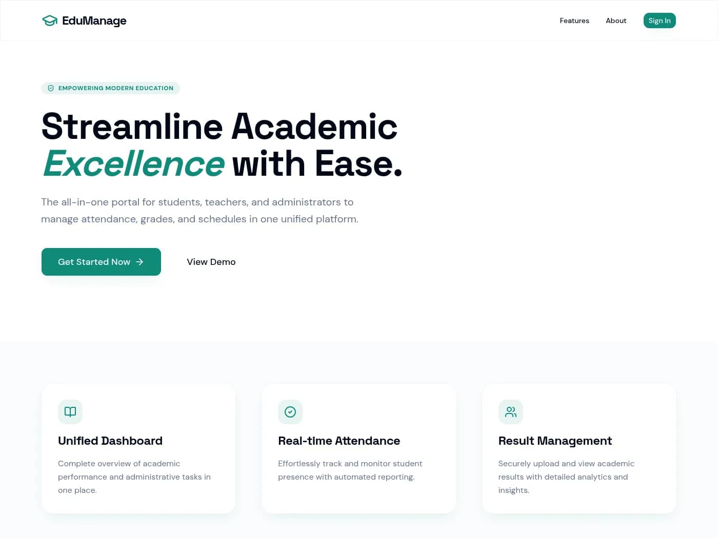 EduManage Portal