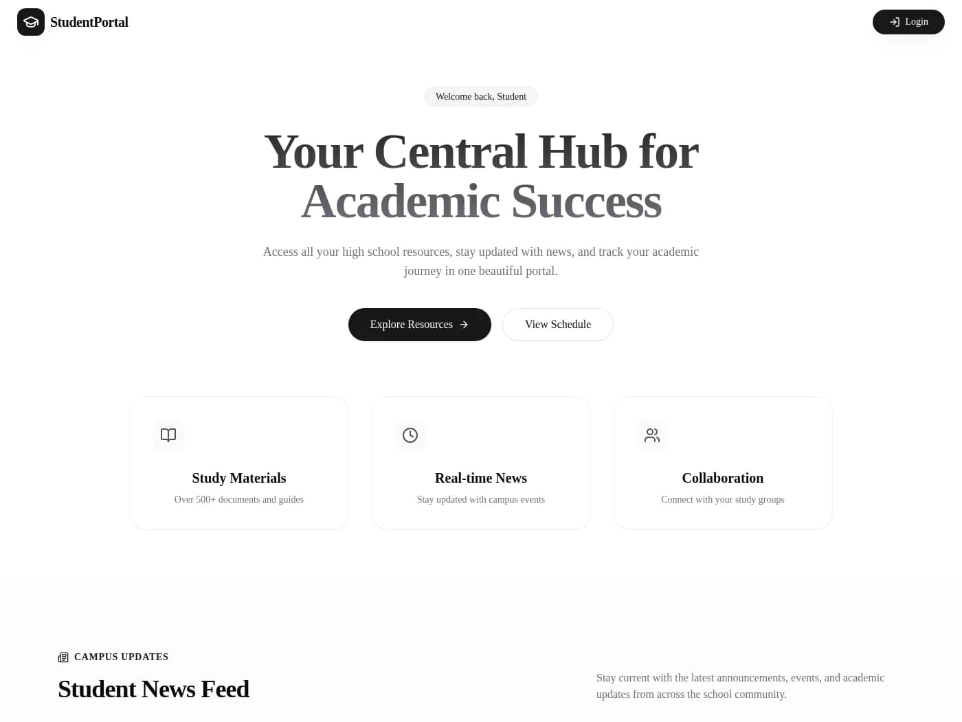 Student Resource Portal