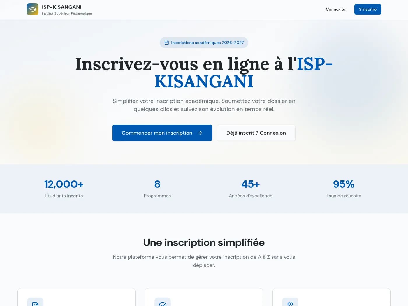 ISP-Kisangani Student Portal