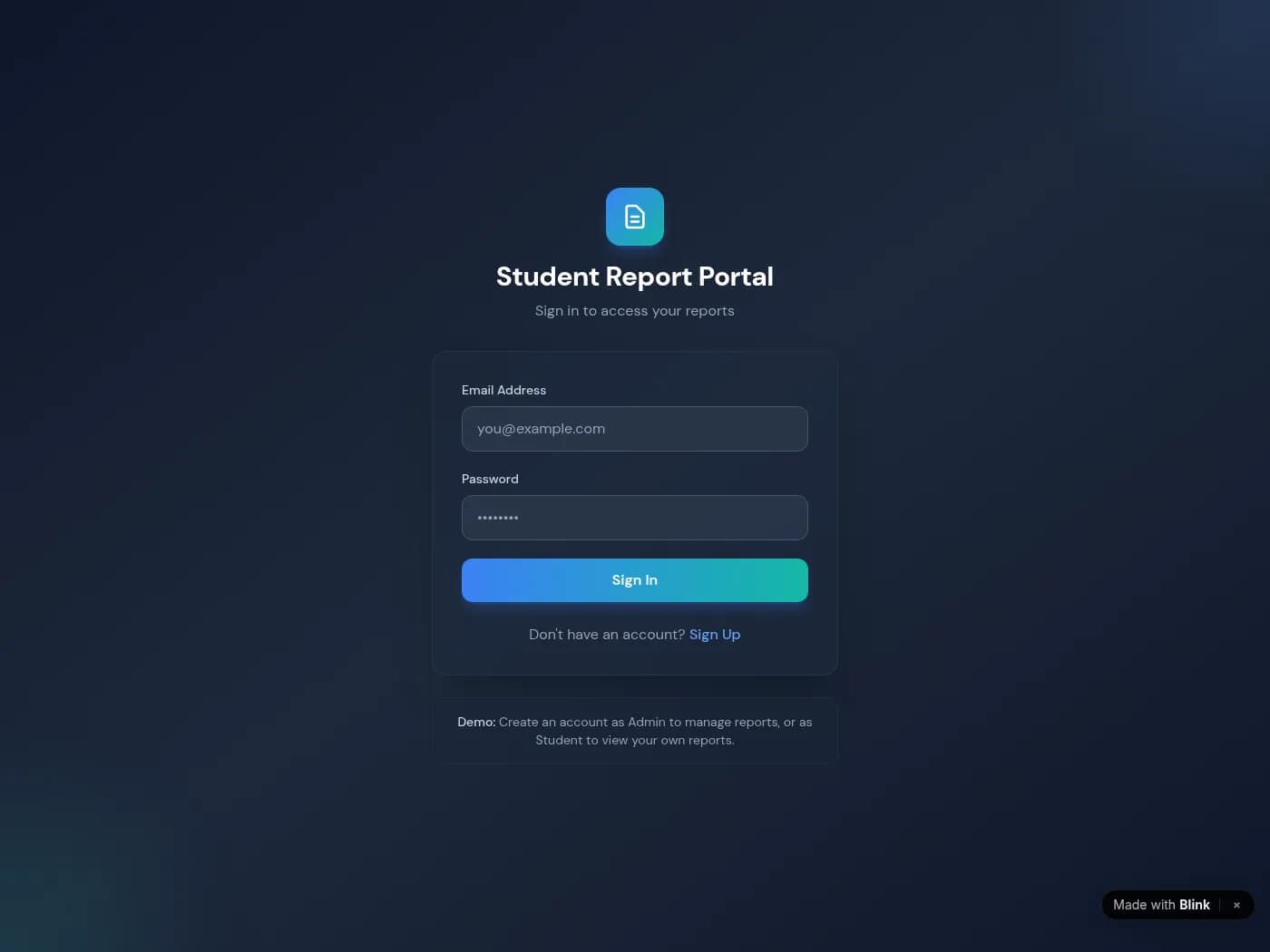 Student Report Portal