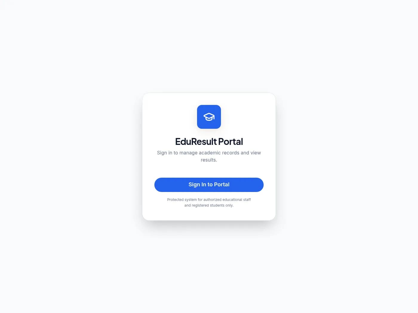 Student Result Portal