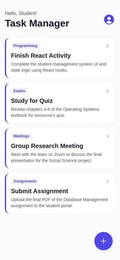 Student Task Manager