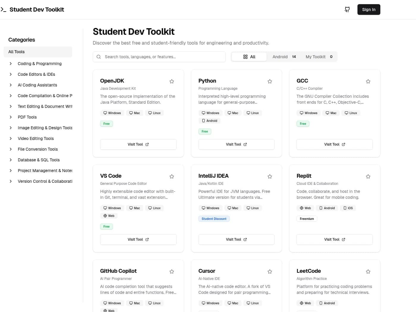 Student Dev Toolkit