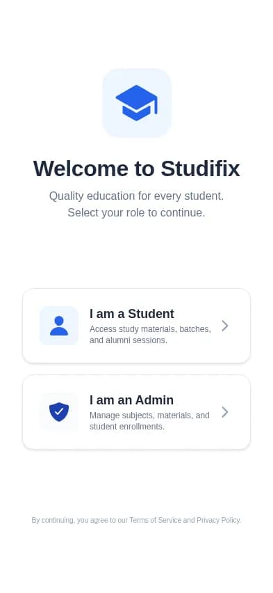Studifix EdTech Mobile App