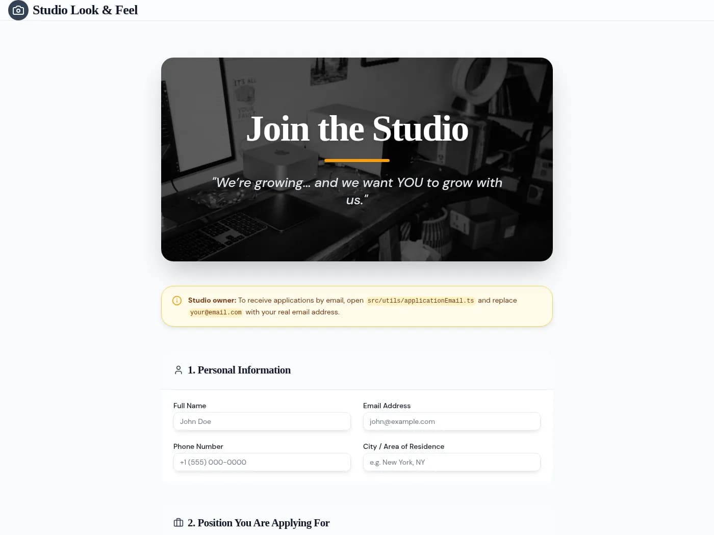 Studio Look & Feel Careers