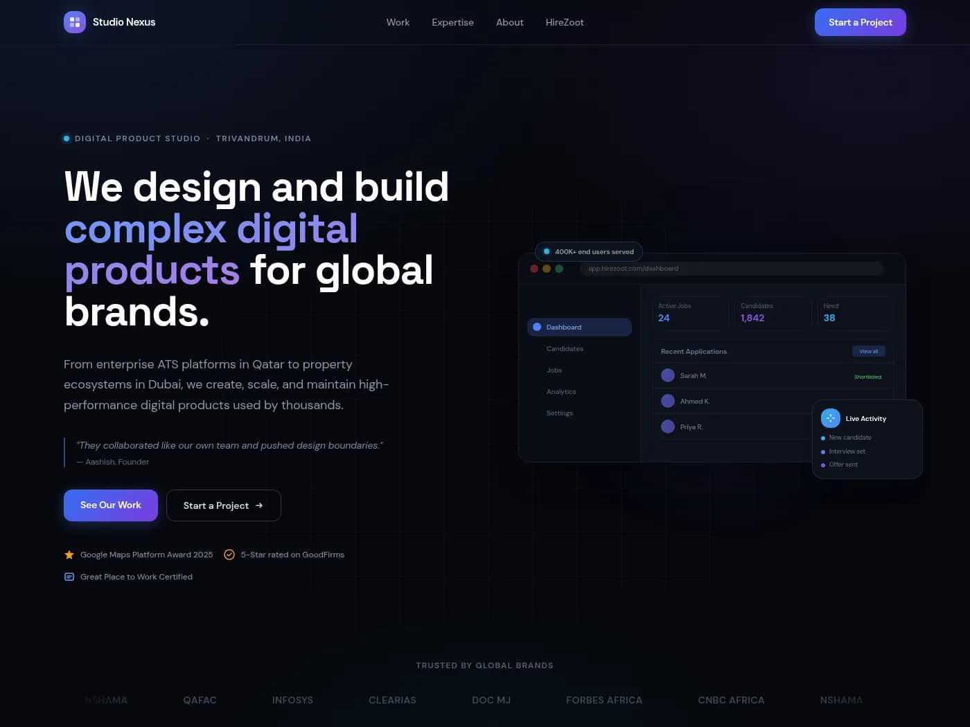 Studio Nexus Homepage