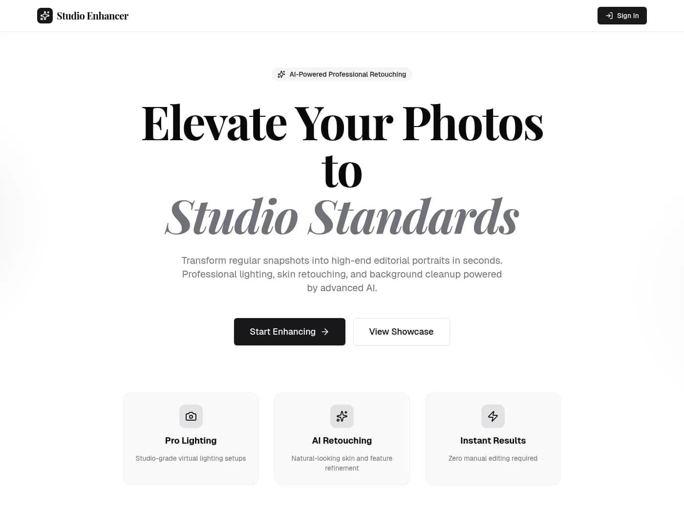 Studio Photo Enhancer