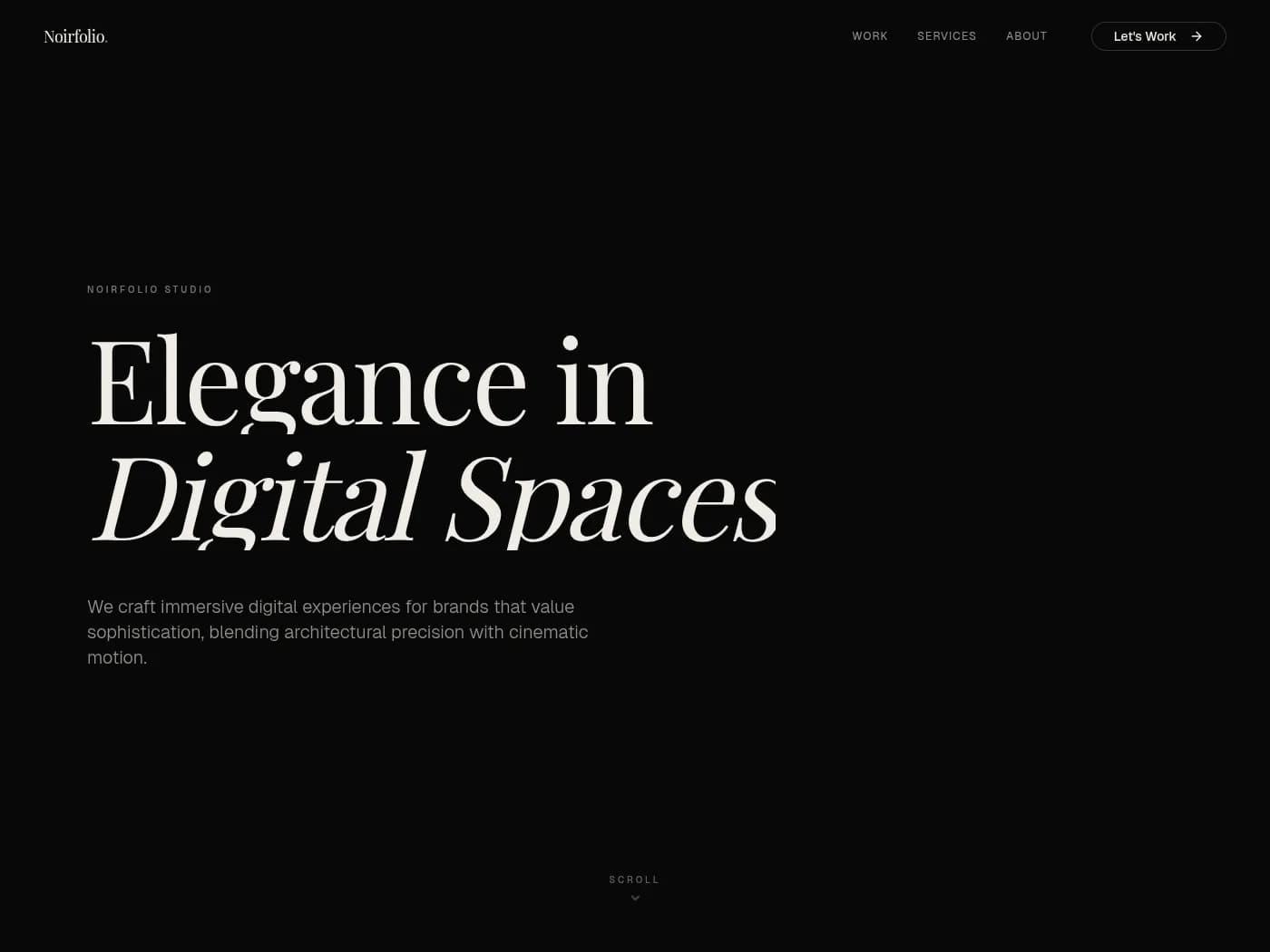 Noirfolio Studio Site