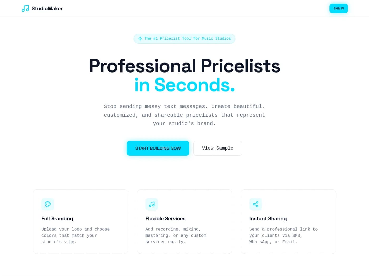 Studio Pricelist Maker
