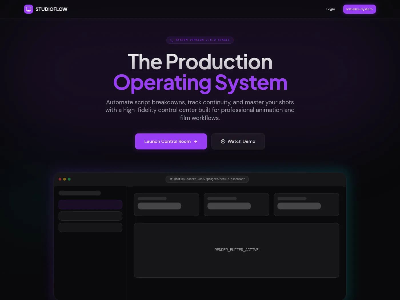 StudioFlow Control OS