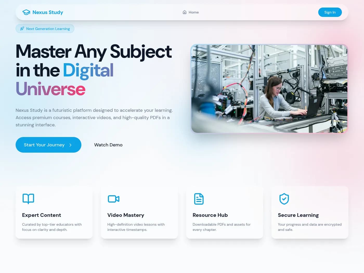 Futuristic Study App