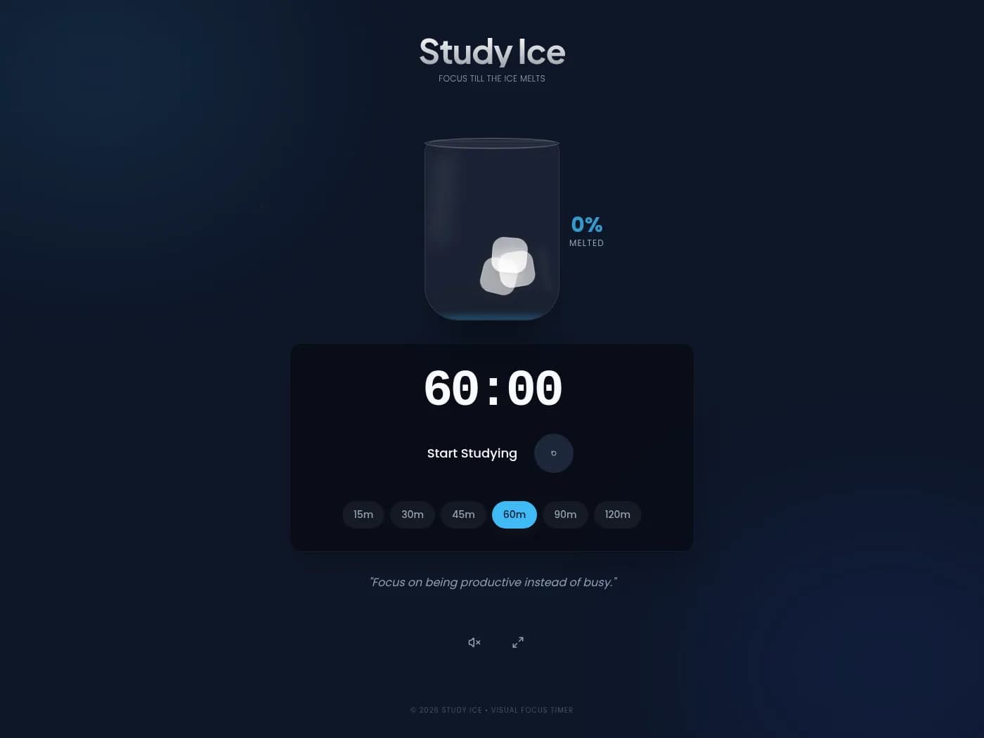 Study Ice Focus Timer