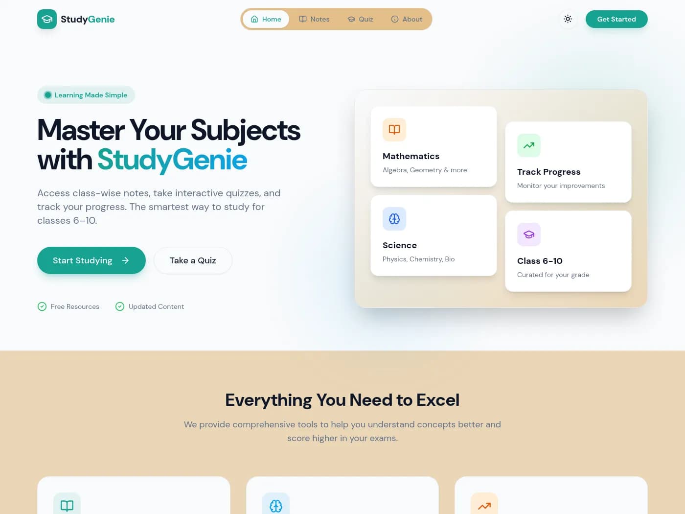 StudyGenie Web Portal