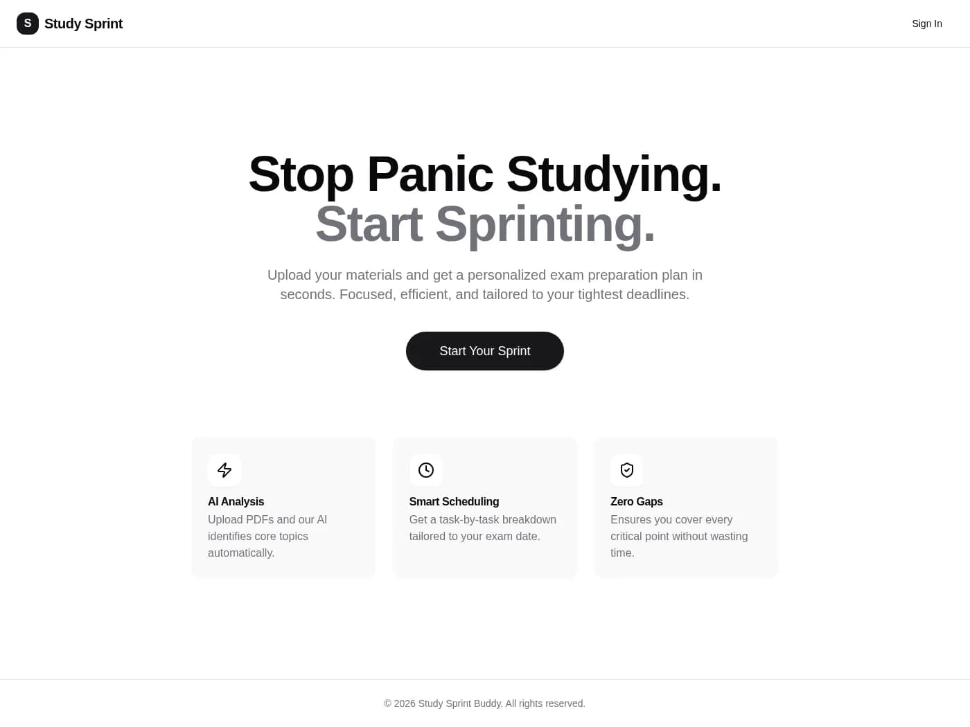 Study Sprint Buddy