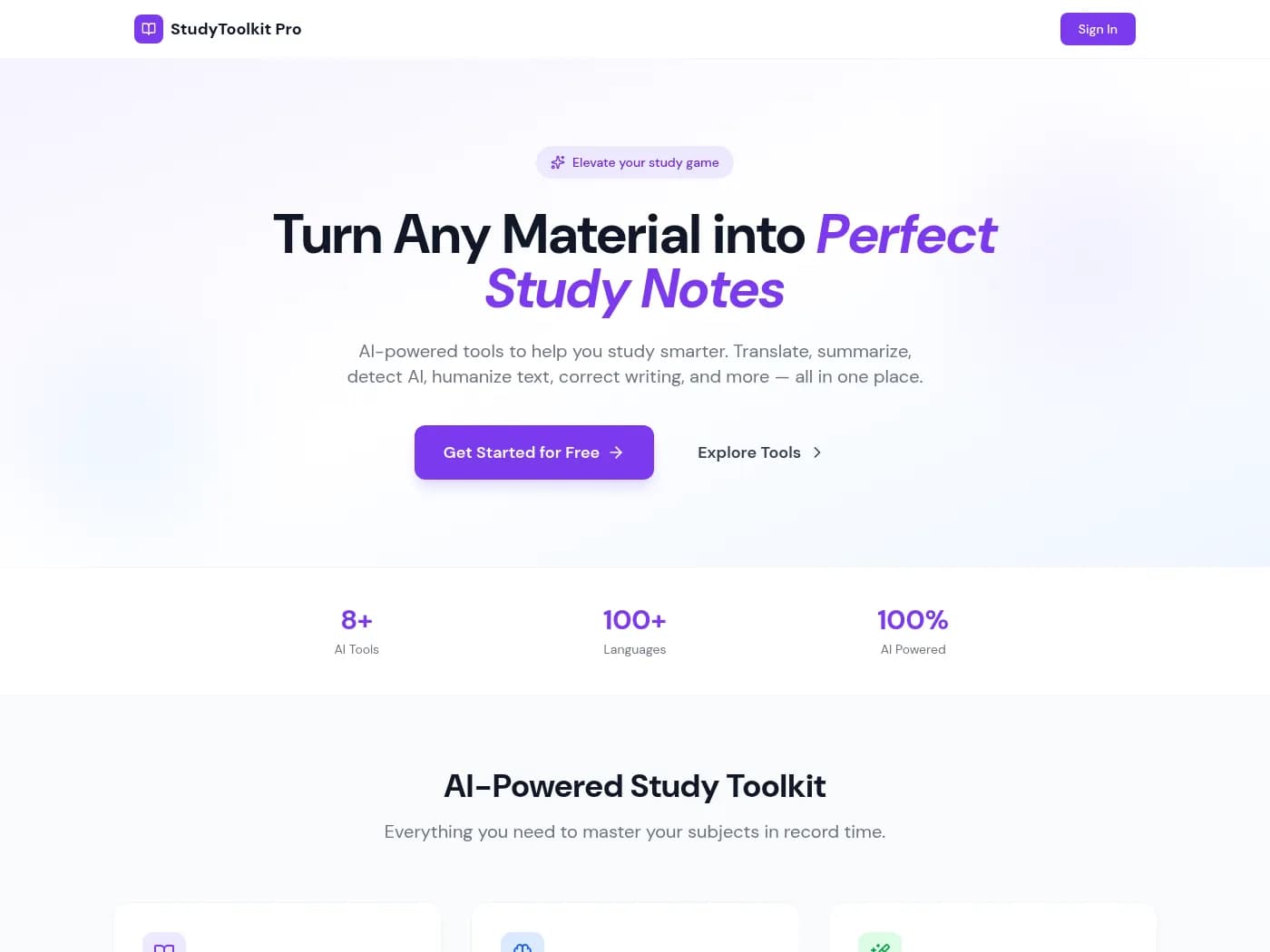 Study Toolkit Pro