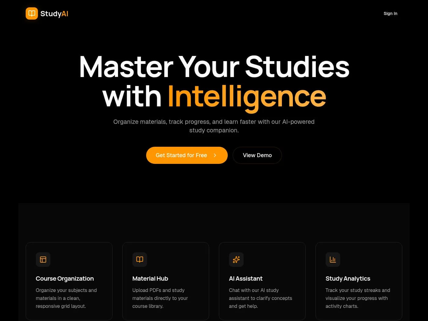 StudyAI Dashboard