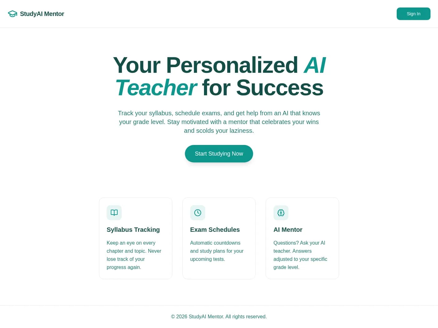 StudyAI Mentor