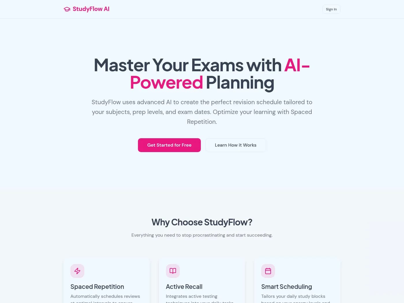 StudyFlow AI Planner