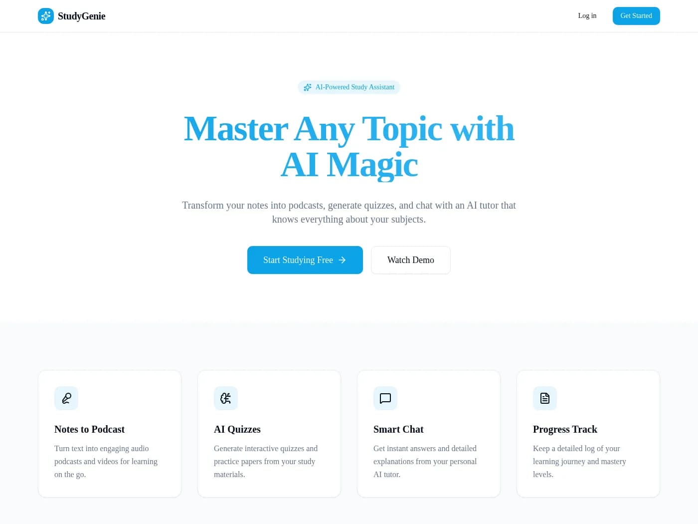 StudyGenie AI Platform